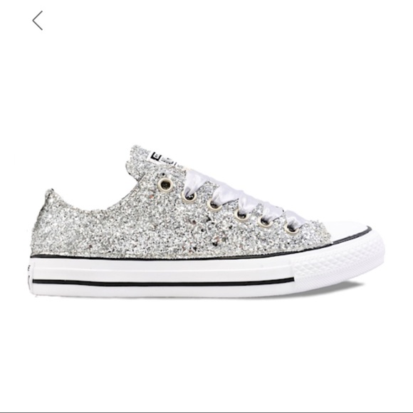 Converse | Shoes | Converse Sparkle Glitter Wedding Sneakers Prom New ...